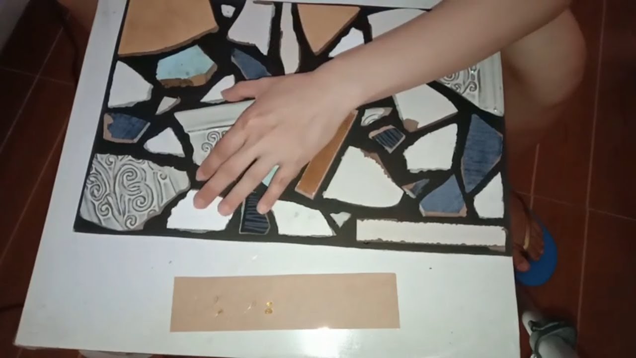 CREATING A DISPLAY MADE OF BROKEN TILES - YouTube