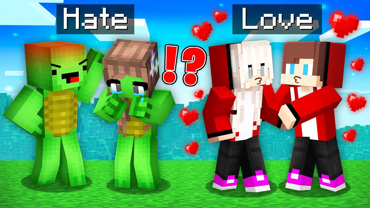 JJ and Mikey Family From HATE to LOVE in Minecraft - Maizen - YouTube