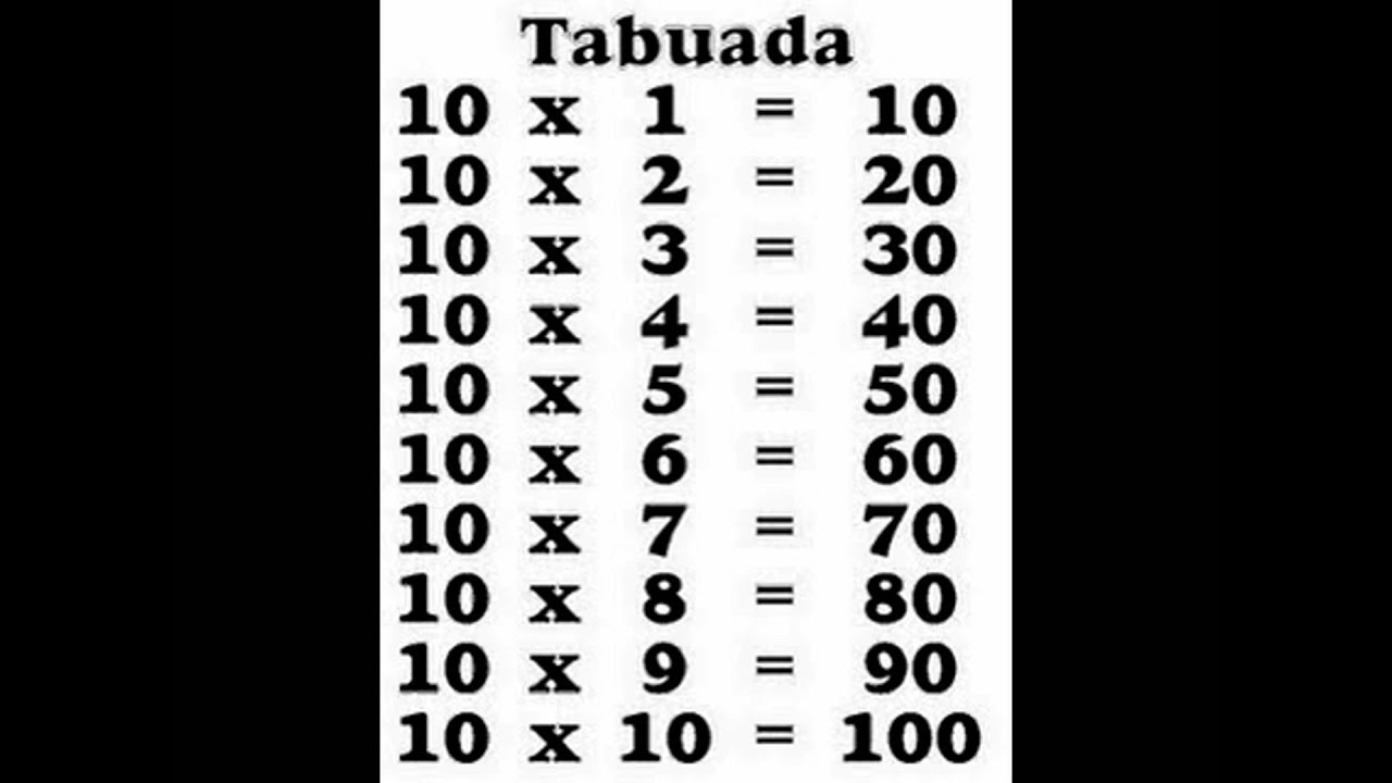 Tabuada do 9 ao 10 - YouTube