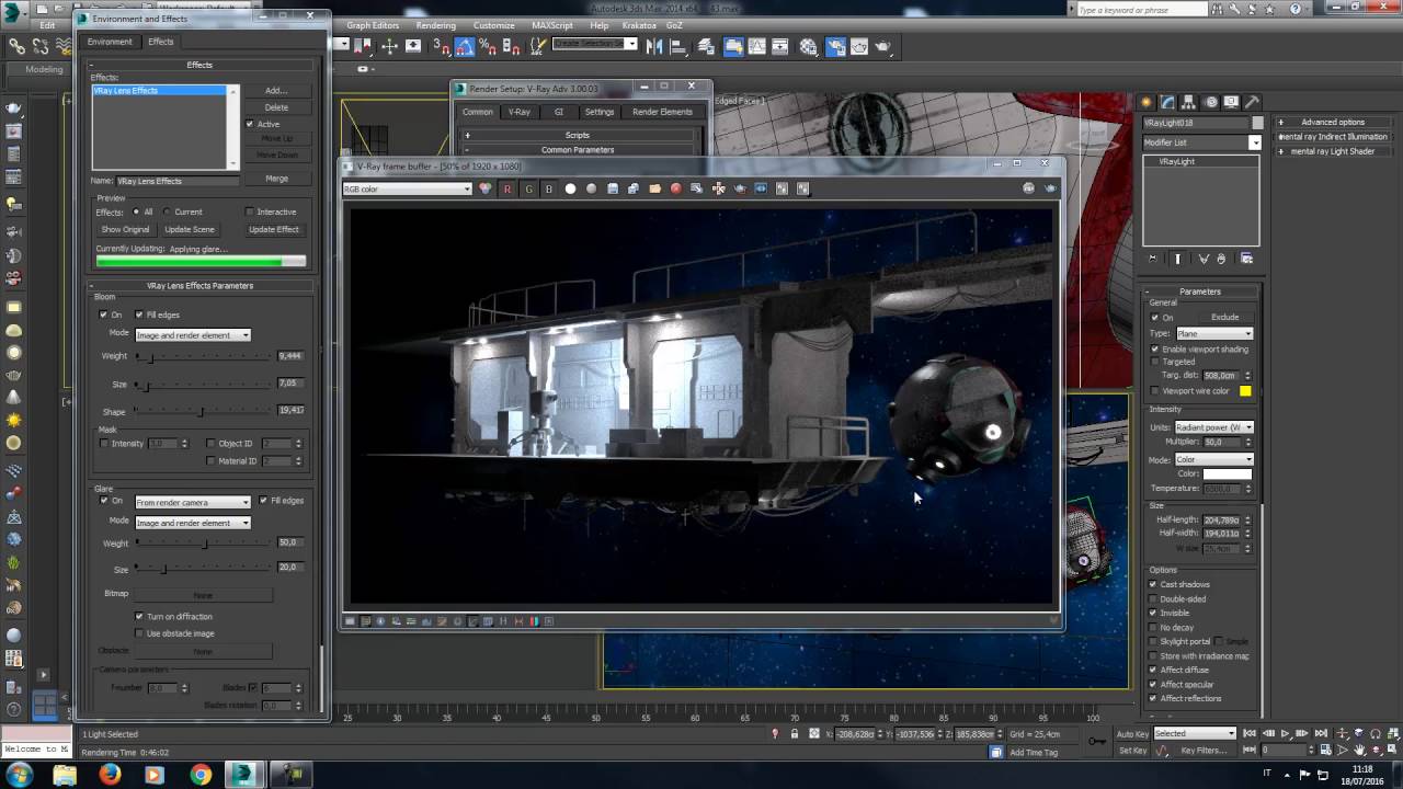 vray lens effect - YouTube