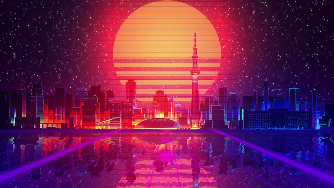 Retrowave Background Loop for Launchbox Big Box - YouTube