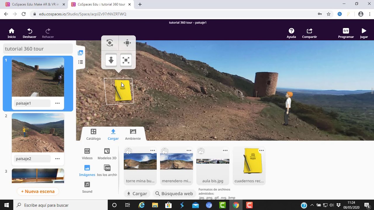 tutorial 360 tour CoSpaces (parte2) - YouTube