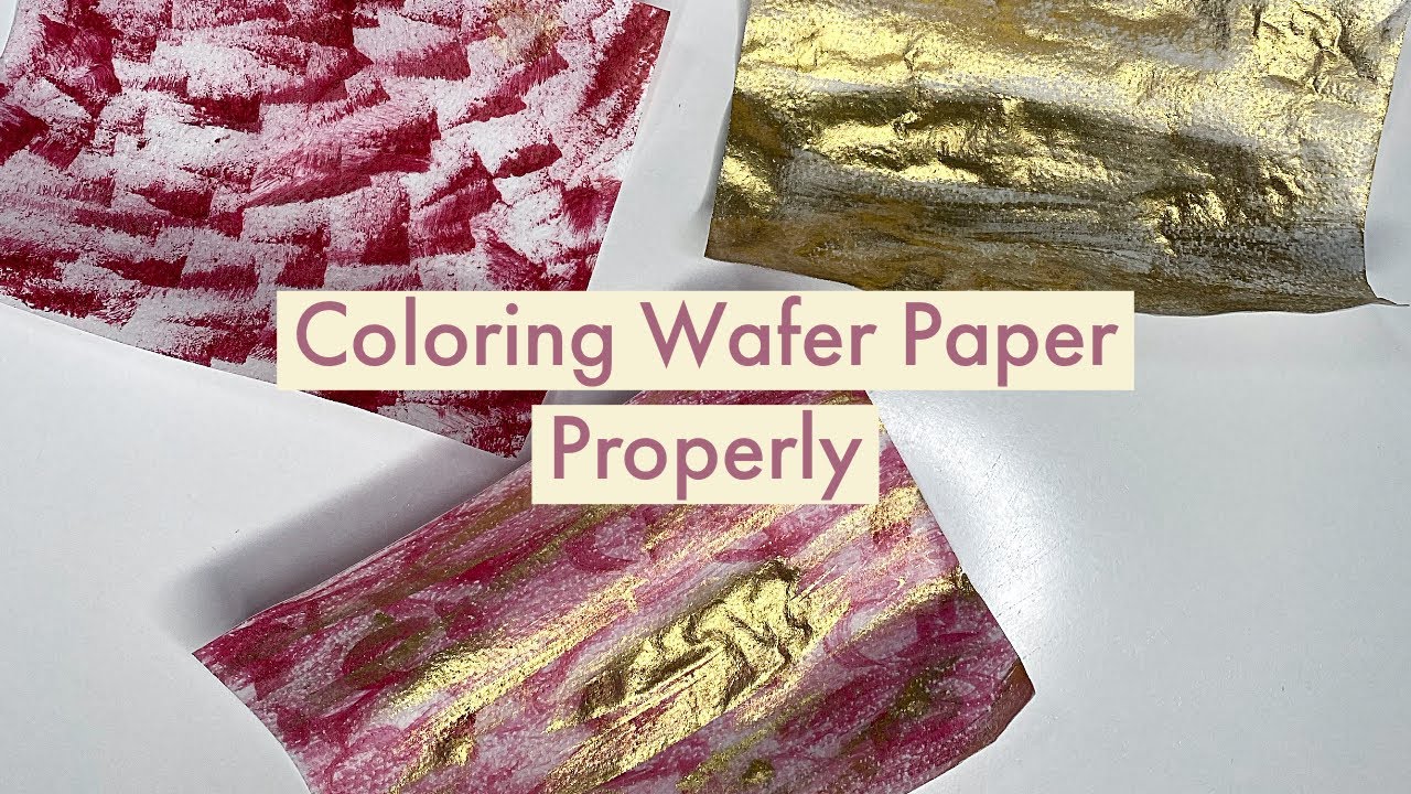 3 Methods to color wafer paper for cake decorating - YouTube