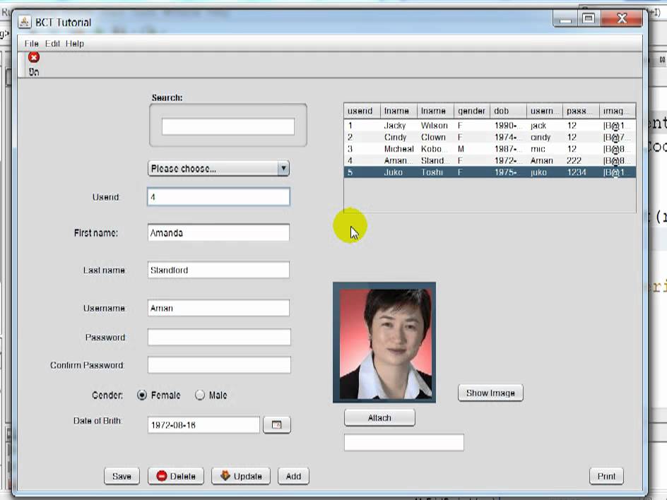 Lesson 41: Using keyboard to get Data to show in TextField, Java, Netbeans, MySQL - YouTube