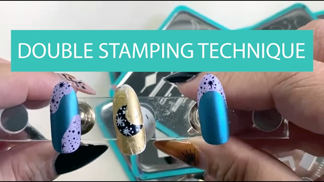🤩 Double Stamping Nail Art Technique | 1-Minute Maniology - YouTube