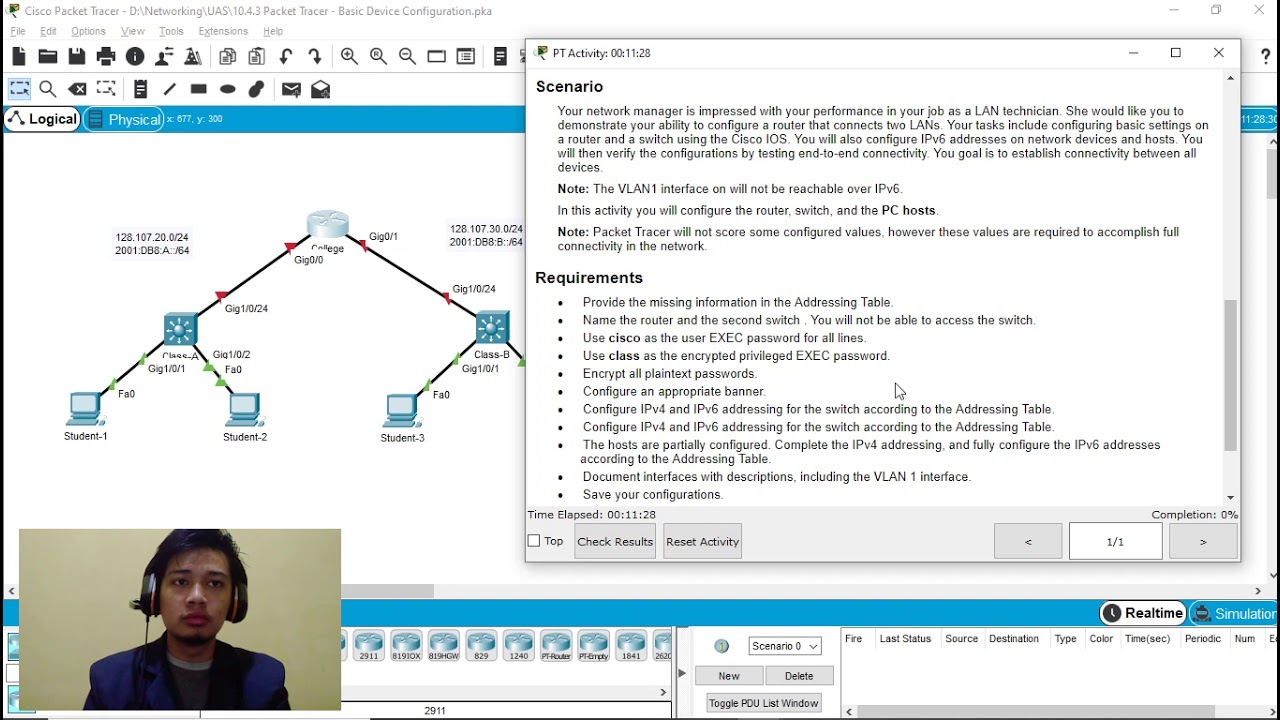 Packet Tracer - Basic Device Configuration - YouTube