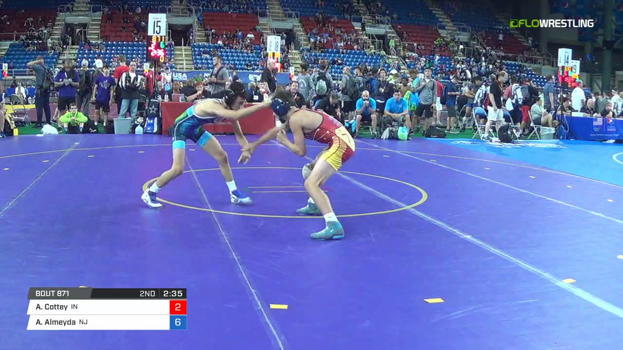 Cadet FS 94 Round of 32 - Alexzander Cottey (IN) vs. Alex Almeyda (NJ ...