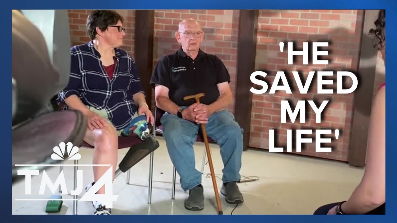 Cancer survivor meets surgeon who amputated her leg 45 years ago - YouTube