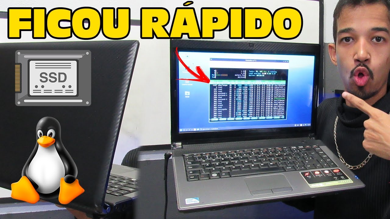 Ressuscitando Notebook de 15 anos com Linux, SSD e Adesivo - YouTube