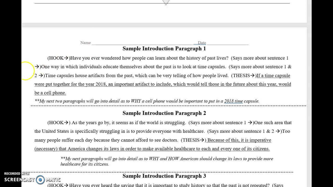 Eng 018 Inverted Triangle Intro Homework - YouTube