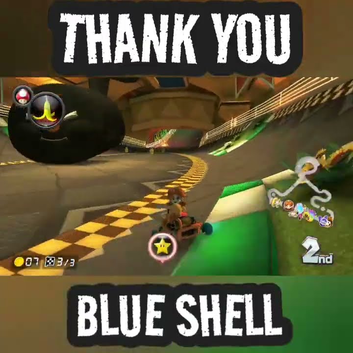 THE BLUE SHELL HELPED ME FOR ONCE (Mario Kart 8 Deluxe) #shorts # ...