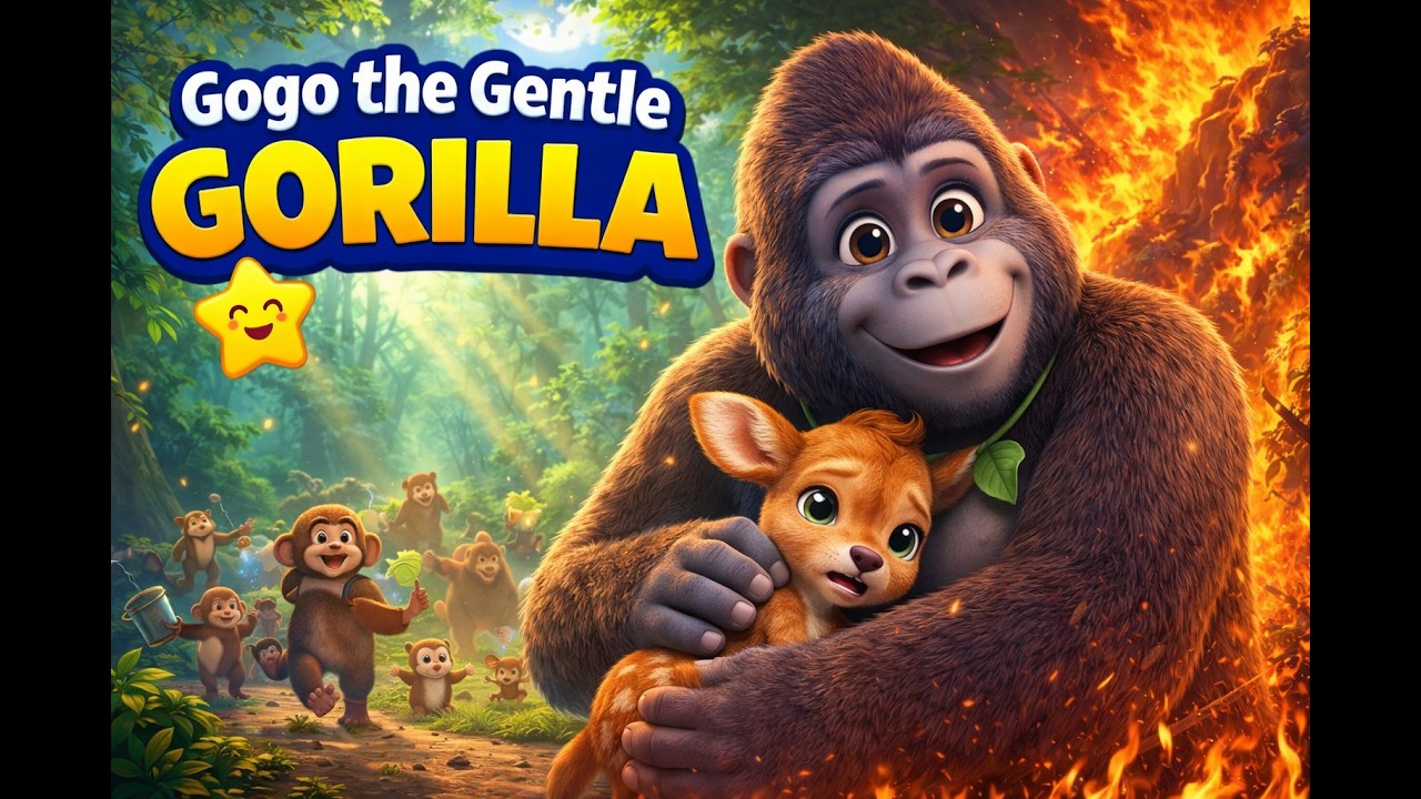 Gogo the Gentle Gorilla 🦍🔥 | Heart Touching Jungle Story for Kids | 3D ...