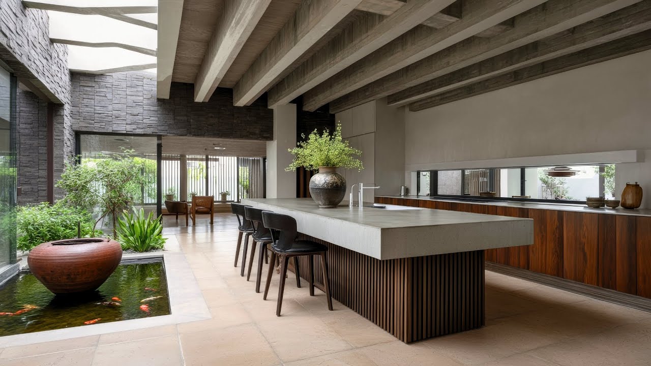 Seamless Indoor-Outdoor Kitchen: A Modern Garden Tour! - YouTube