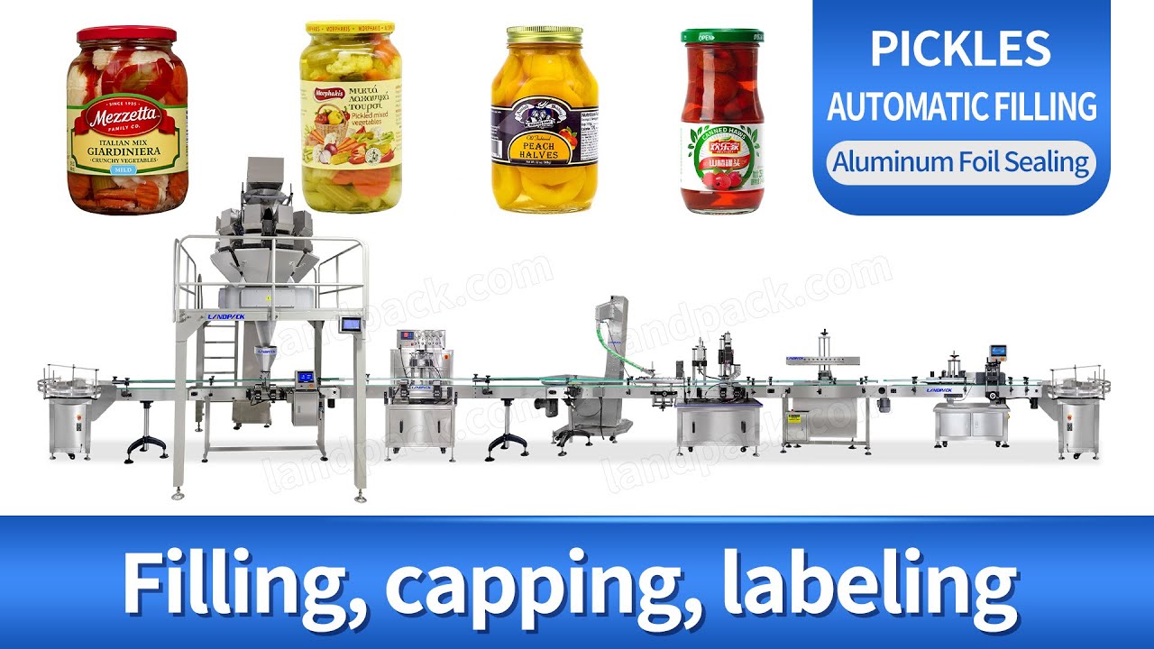 Automatic Kimchi Pickled Material Filling Capping Labeling Machine ...