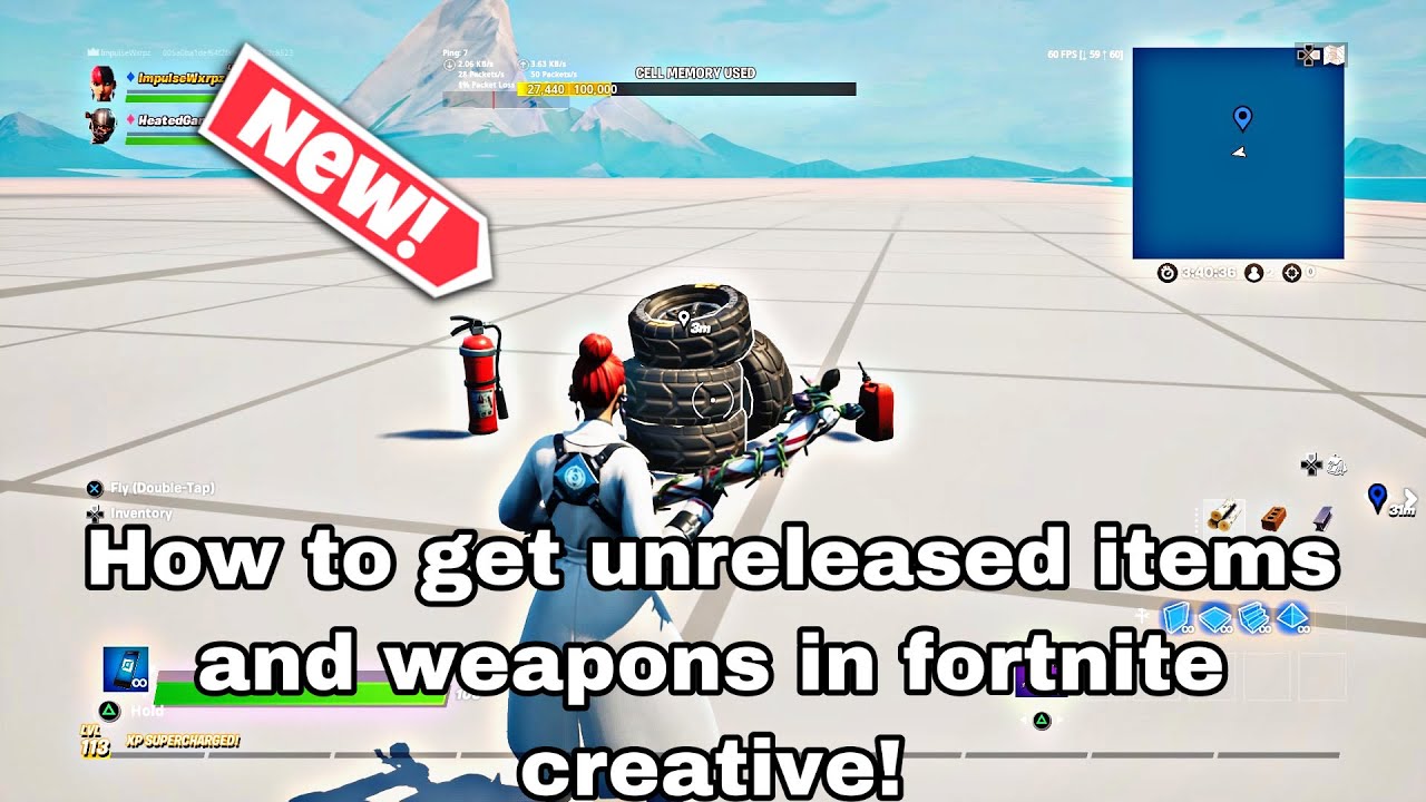 How to get unreleased items and weapons in fortnite creative! - YouTube