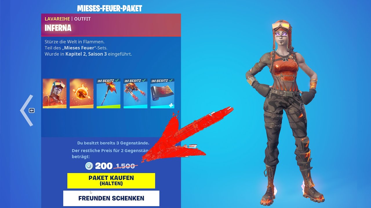 Jetzt Für 200 V Bucks Mieses Feuer Paket Kaufen - Inferna Skin!!! # ...