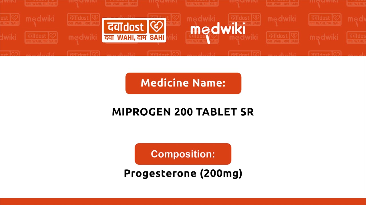 How to use Miprogen 200 Tablet SR? - YouTube