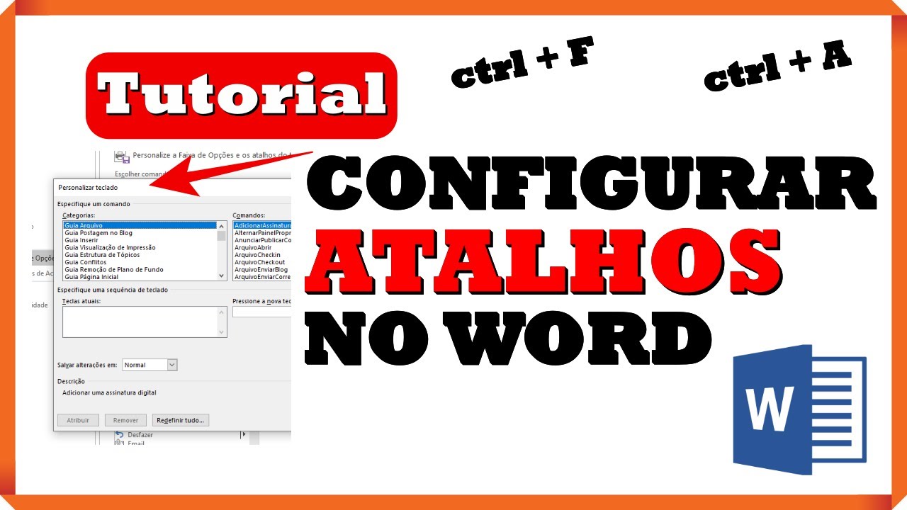 Como CONFIGURAR ATALHOS no WORD - Atualizado 2021 - YouTube
