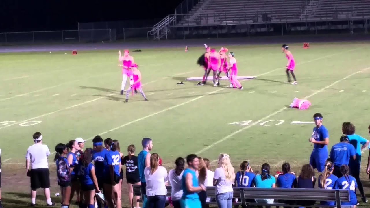 Senior Powder Puff cheerleaders 2015 - YouTube