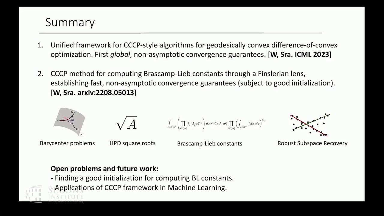 Exploiting geometric structure in (matrix-valued) optimization - YouTube