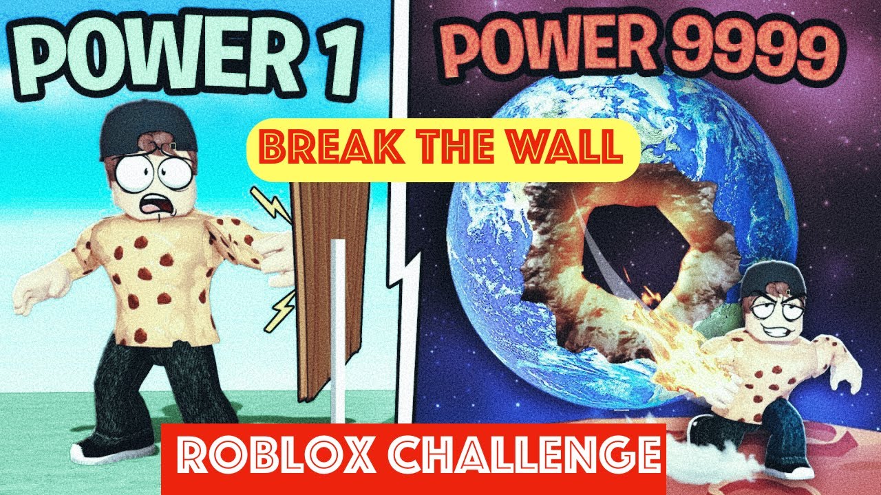 Roblox Break the Wall challenge - leveling up character and breaking ...