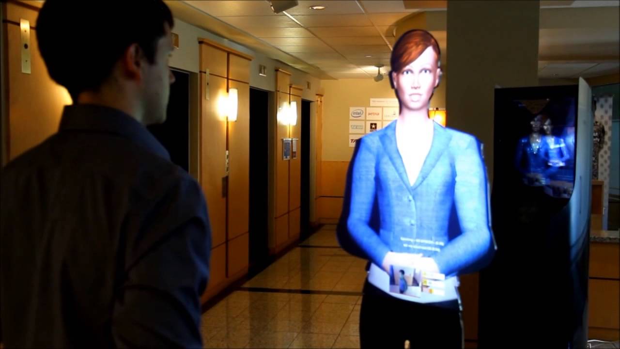 Talking with a hologram - YouTube