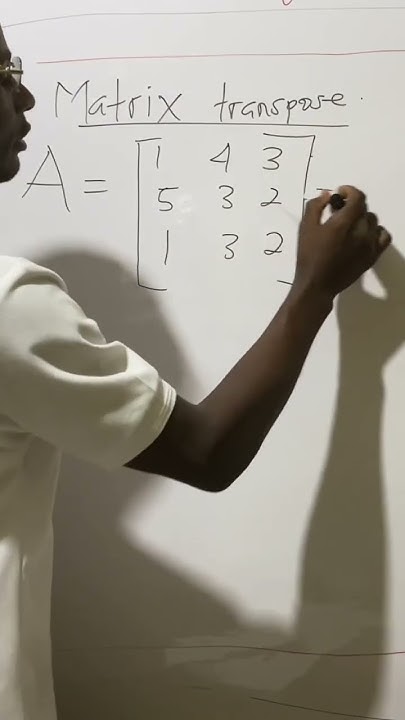 Master Matrix transpose part I - YouTube