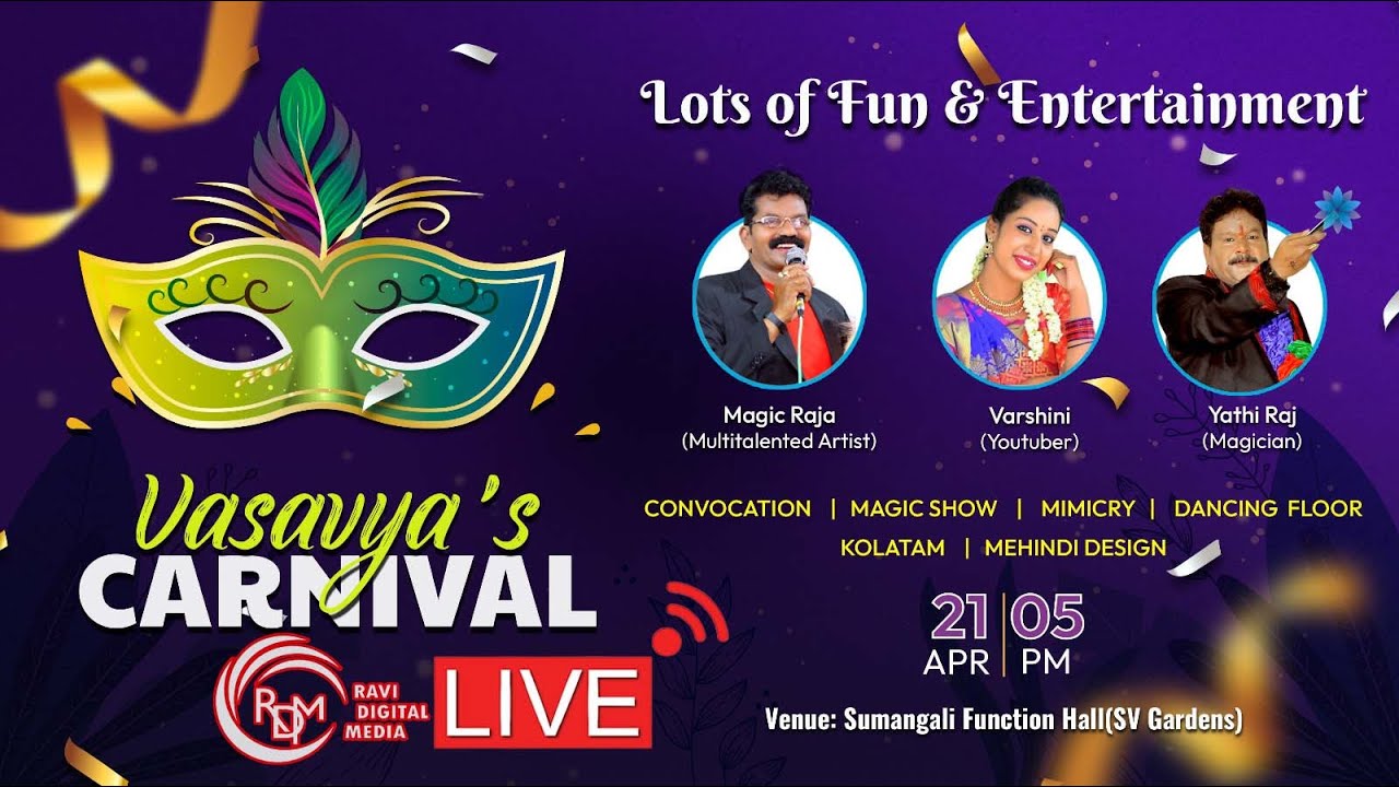 Ravidigital Media Live // Vasavya vidyalayam - YouTube