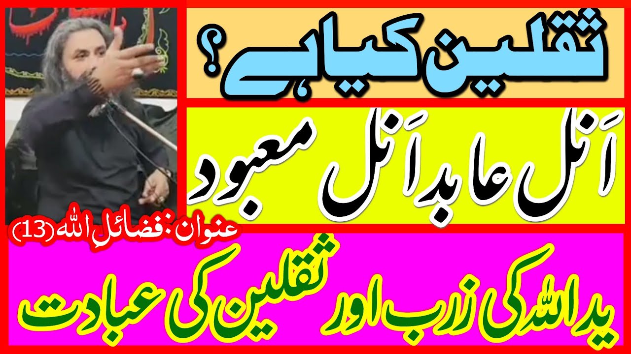 Ali AS Ki Ibadat Abd Or Mabood|Topic: Fazail e Allah | Allama Moosa ...