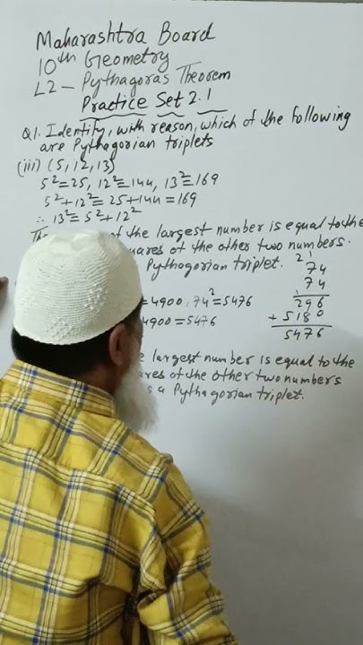 L2 pythagoras theorem practice set 2.1 Q1- iii & iv #pythagoras_theorem #geometrybasics # ...