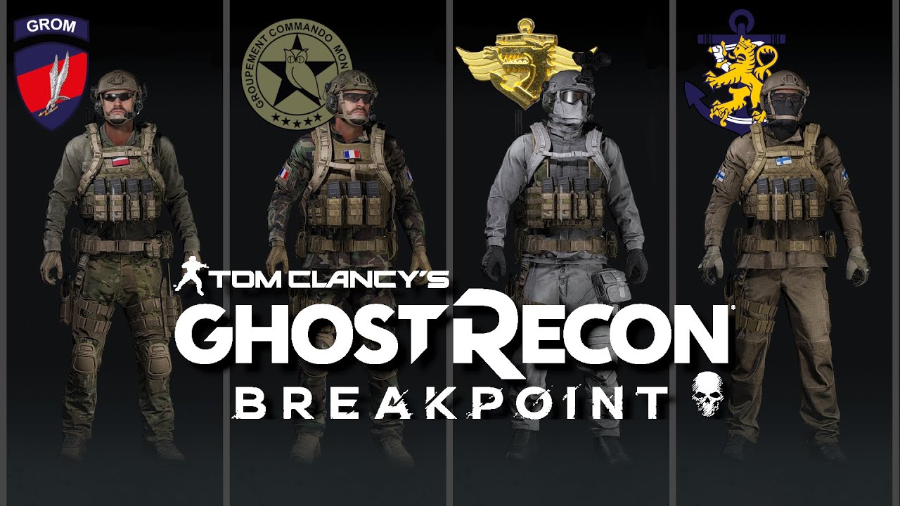 Ghost Recon: Breakpoint - Realistic Uniforms - JW GROM, GCM, KJK ...