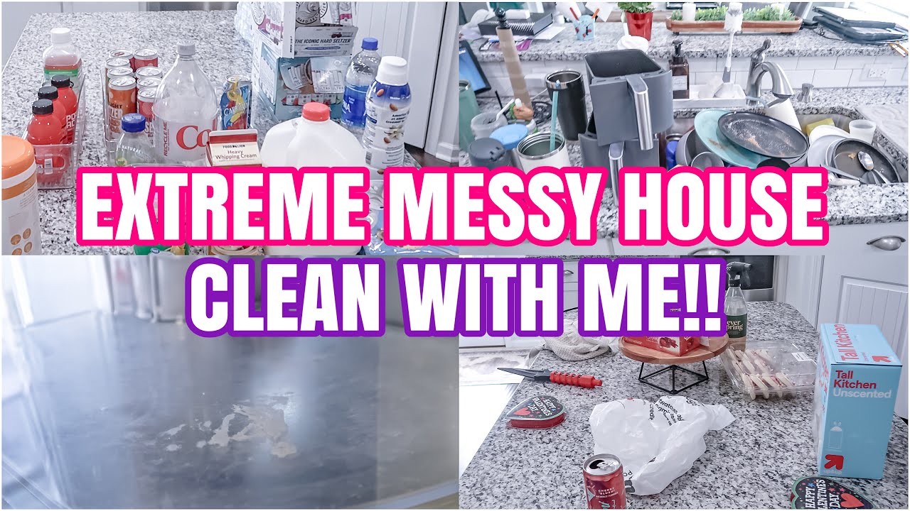 DEEP CLEANING KITCHEN MOTIVATION! | REAL LIFE MESS | MESSY HOUSE CLEAN ...