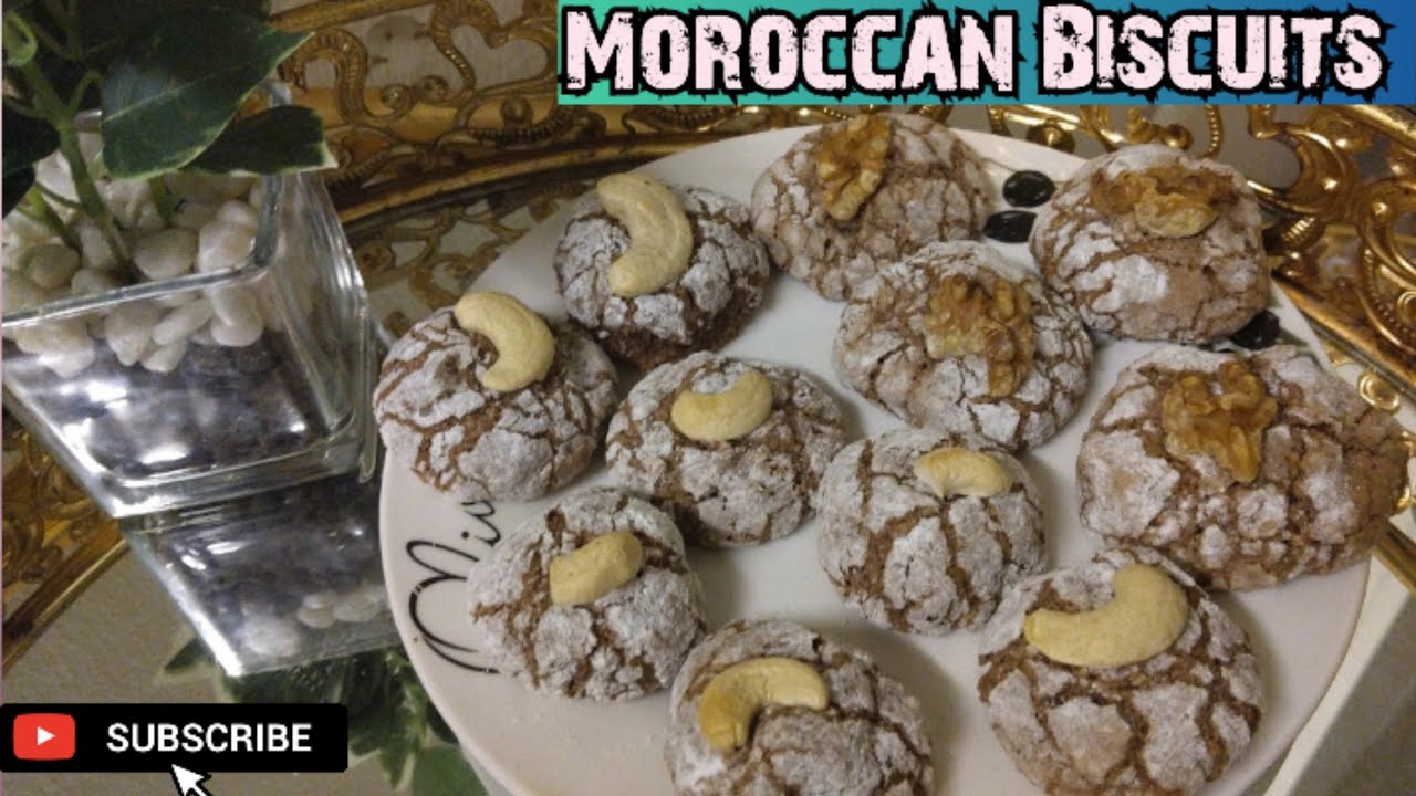 Moroccan Biscuits| no butter |Soft walnut Almond cookies | Moroccan ...