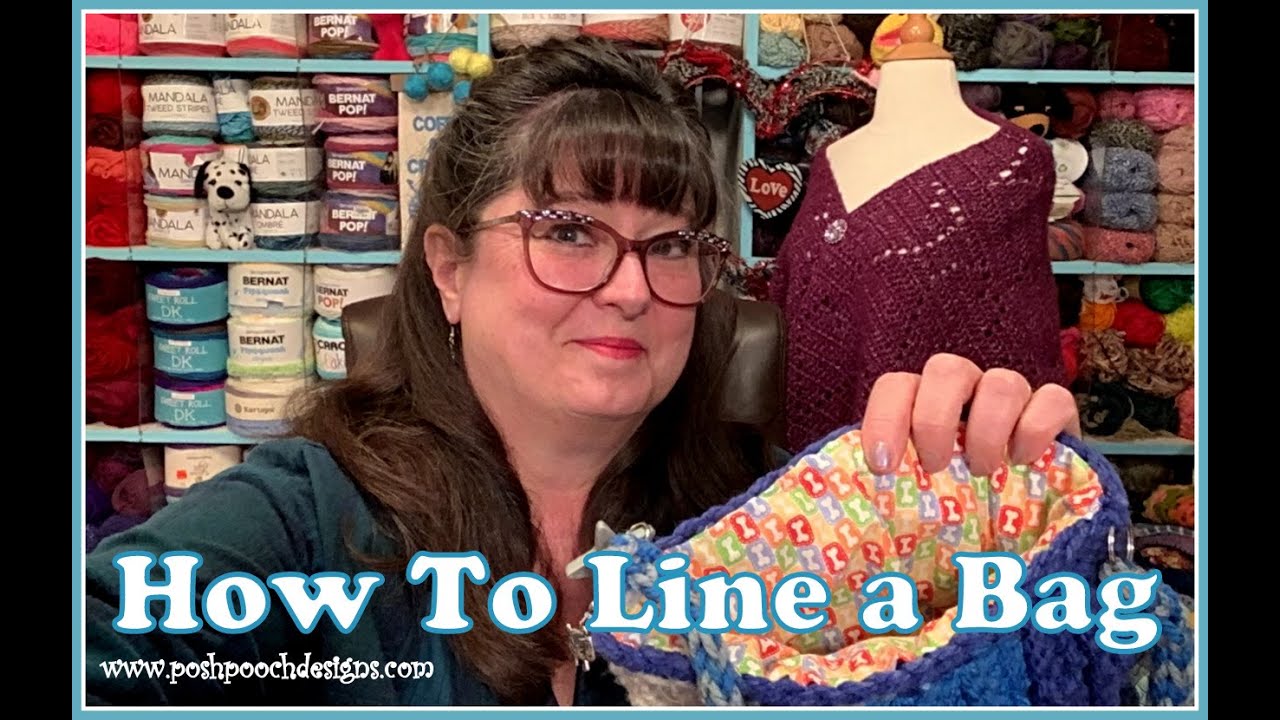 Friday Fun With Sara - How To Line A Bag - #crochet #crochetvideo - YouTube
