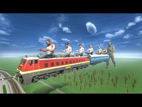 Franklin Flying Train Vs Giant Zombie | Funny Gameplay Indian Bikes Driving 3d 🤣🤣