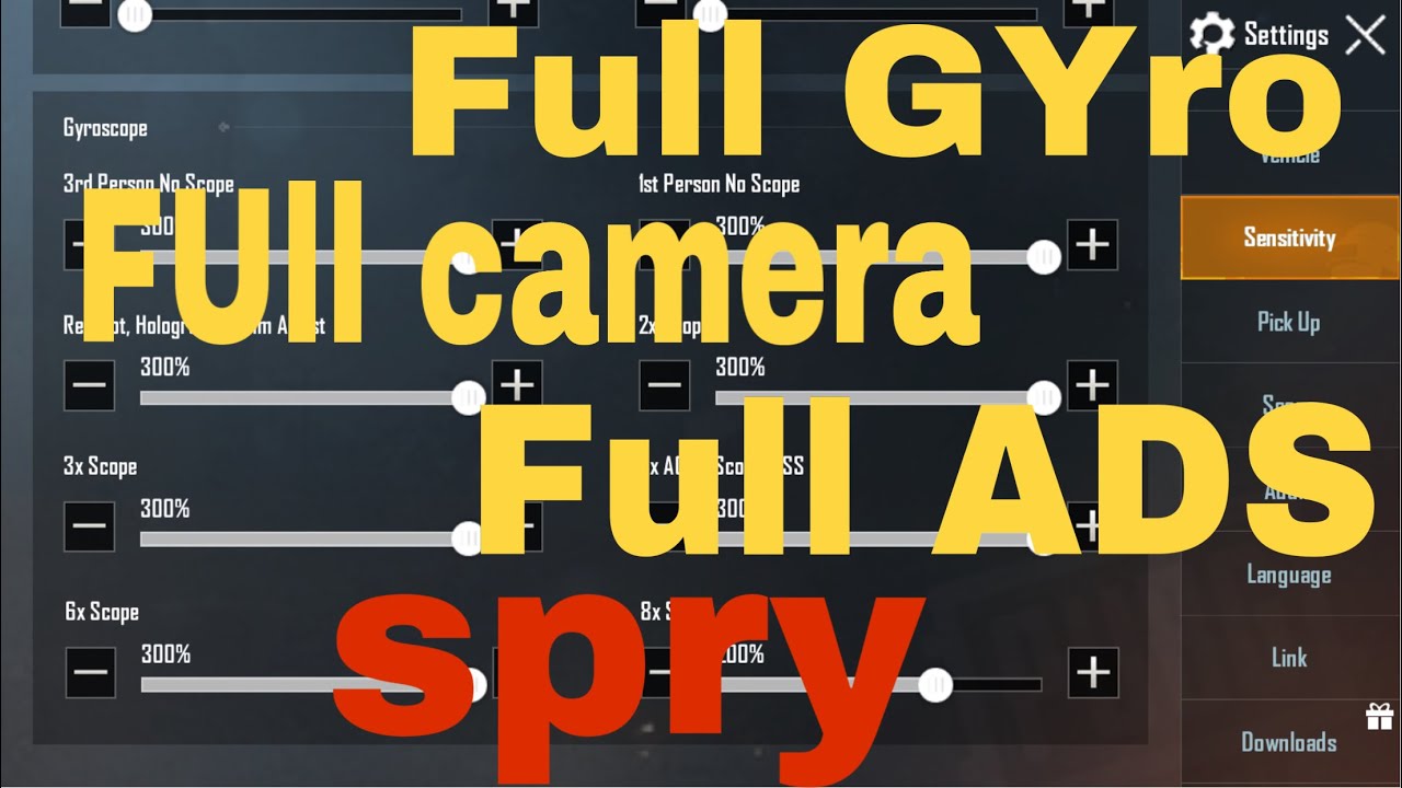 How to set sensitivity | pubg mobile | FUll GYRO | - YouTube