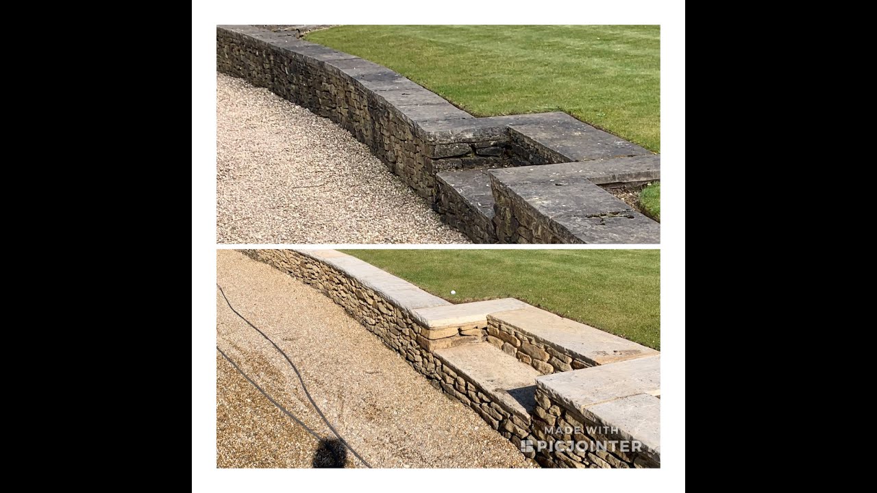 Stone & Wall cleaning - YouTube
