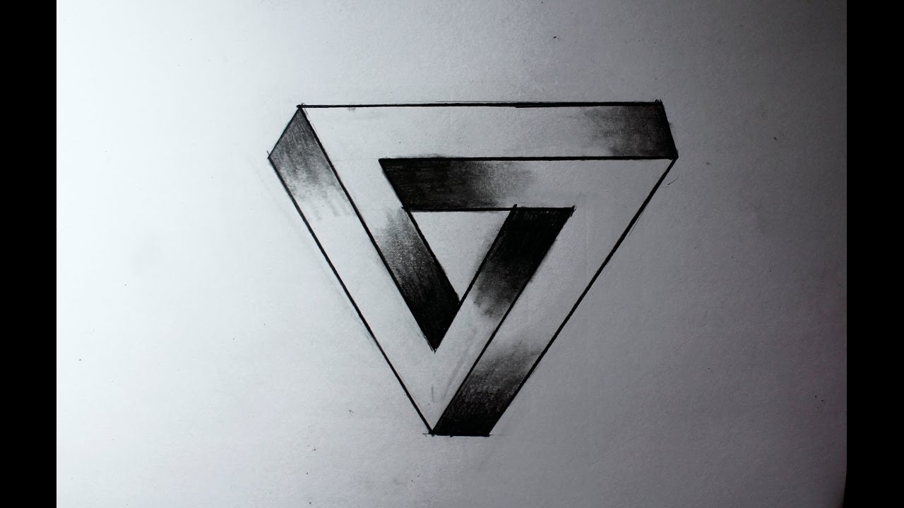 Como desenhar um triangulo 3D!! / How to draw a 3D triangle - YouTube