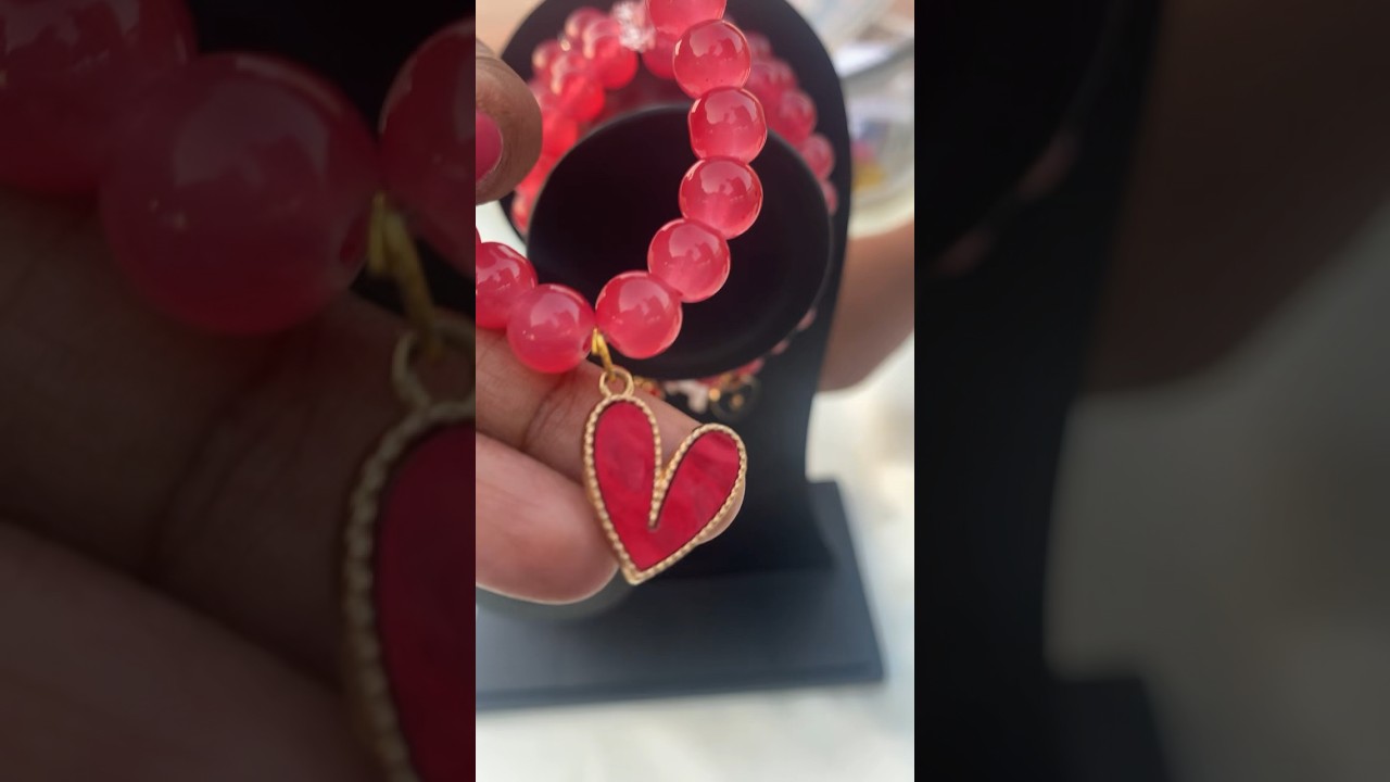 Red charm bracelet - YouTube