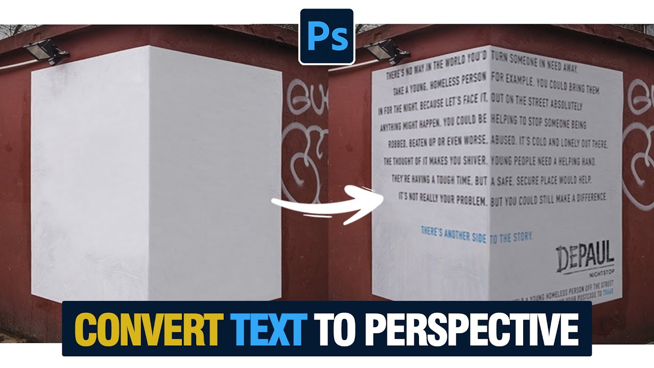 Wall Text Mock up [ Perspective Wrap ] in Photoshop - YouTube