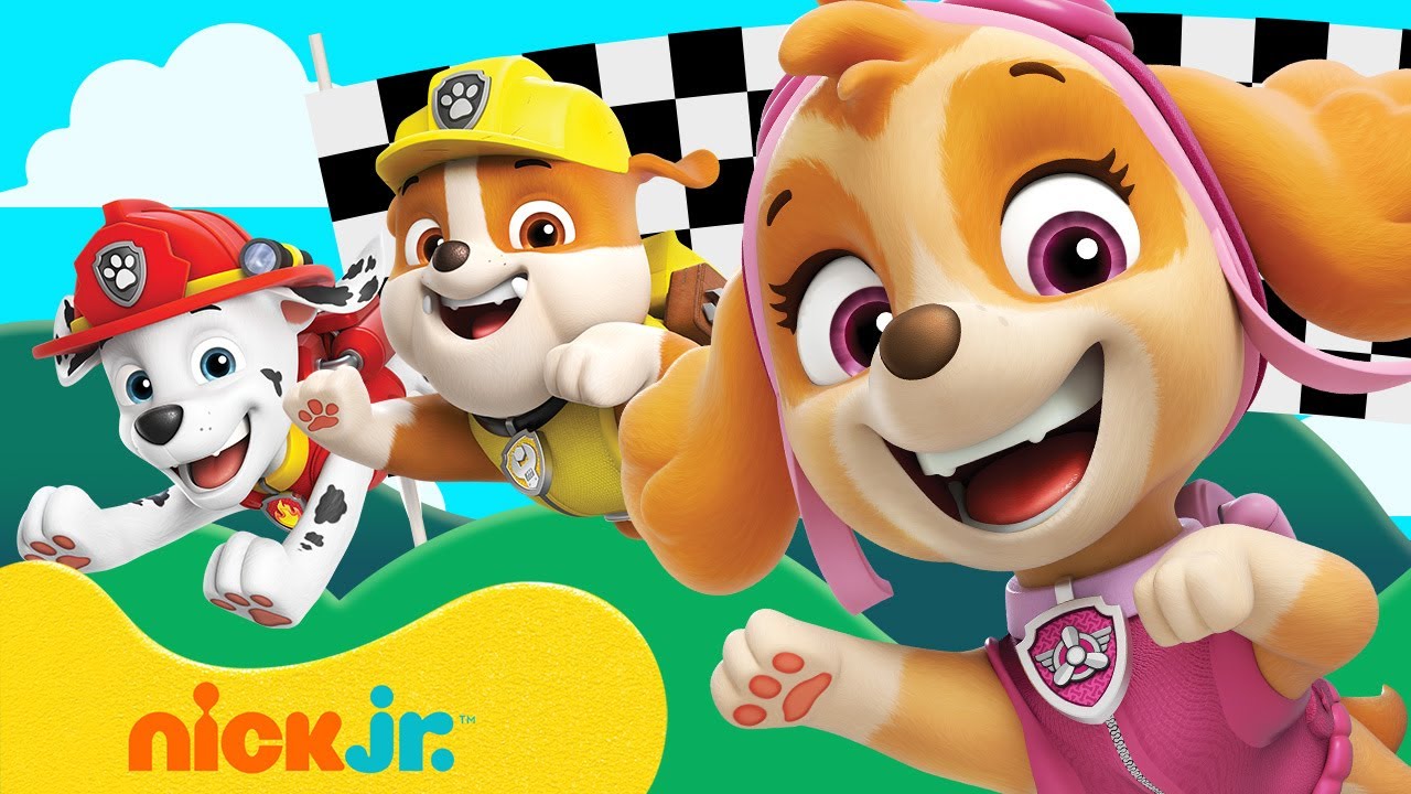 PAW Patrol Race to the Finish Line! 🏁 w/ Skye, Rubble & Marshall ...