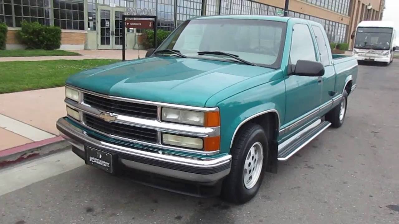 1995 Teal Chevrolet Silverado Walkaround - YouTube