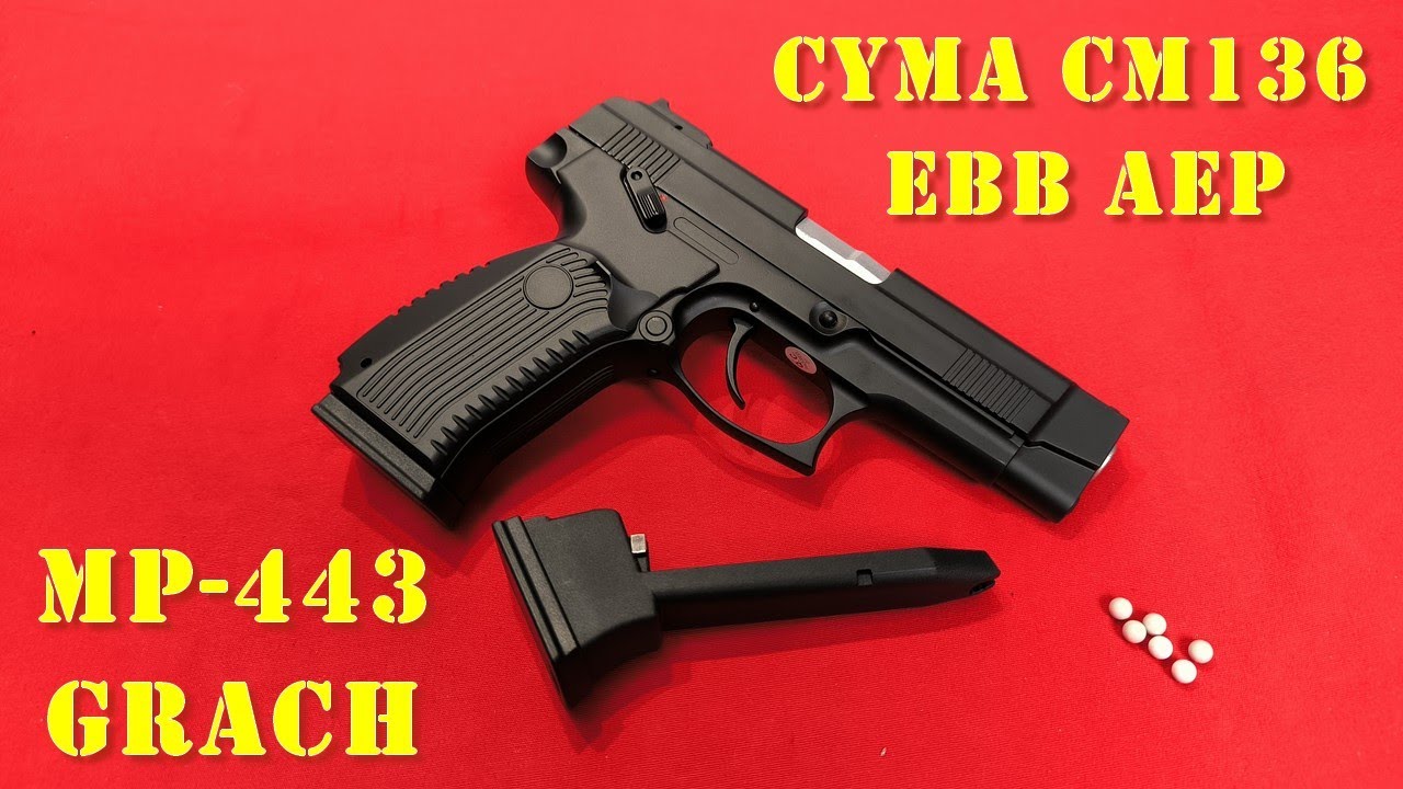 Airsoft - CYMA CM.136 "MP443 GRACH" blowback automatic electric pistol ...