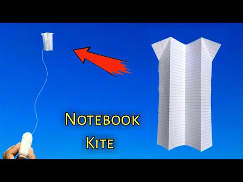 None-stick notebook paper plane, without stick kite making, flying ...