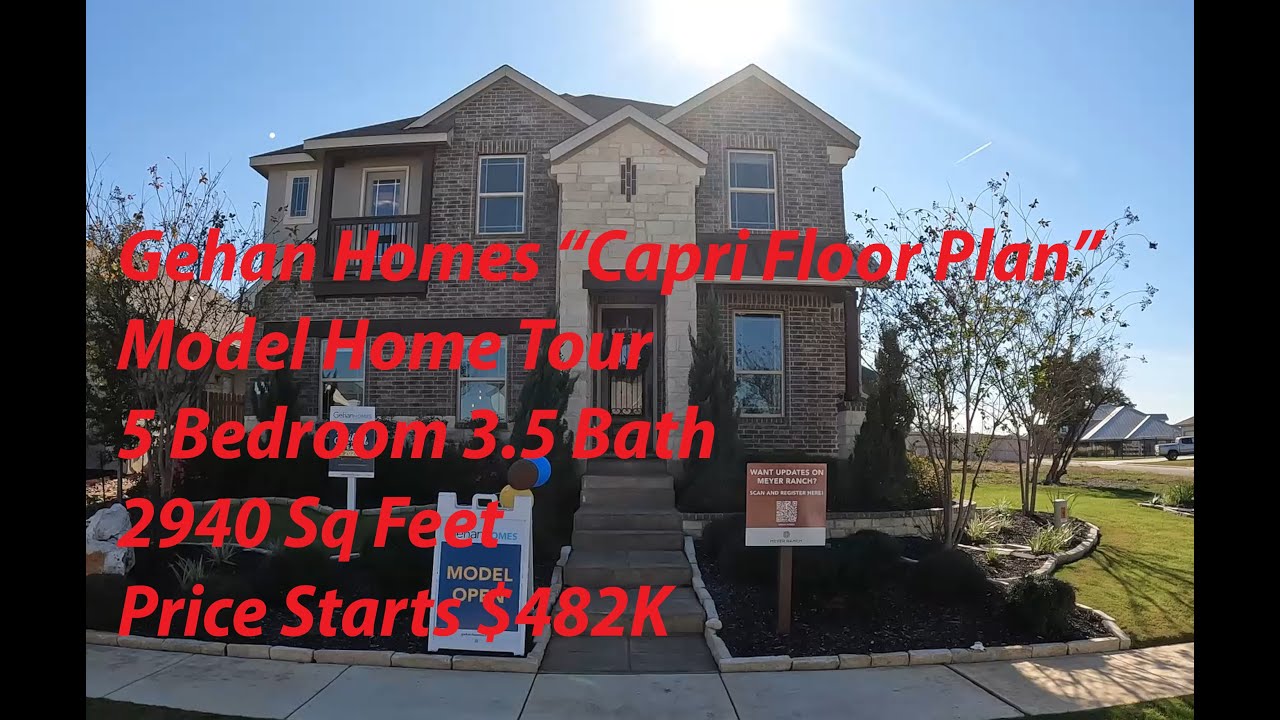 Gehan Homes Model Home Tour | $482K San Antonio Home Tour | Capri Floor ...