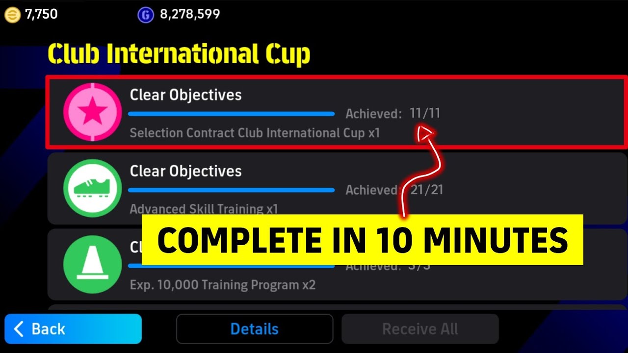 How To Complete 11/11 Objectives In 10 Minutes In Club International ...