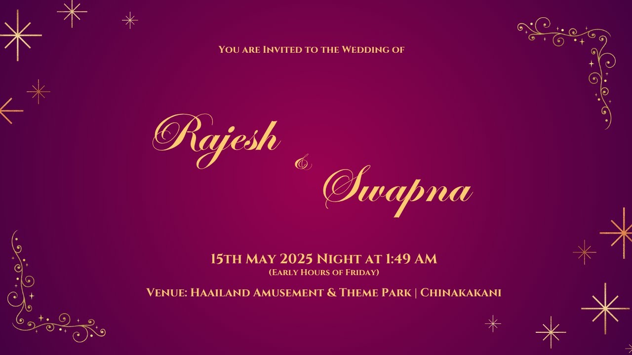 Rajesh weds Swapna - YouTube