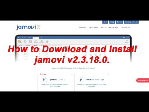 How to Download and Install Jamovi v2.3.18.0. - YouTube
