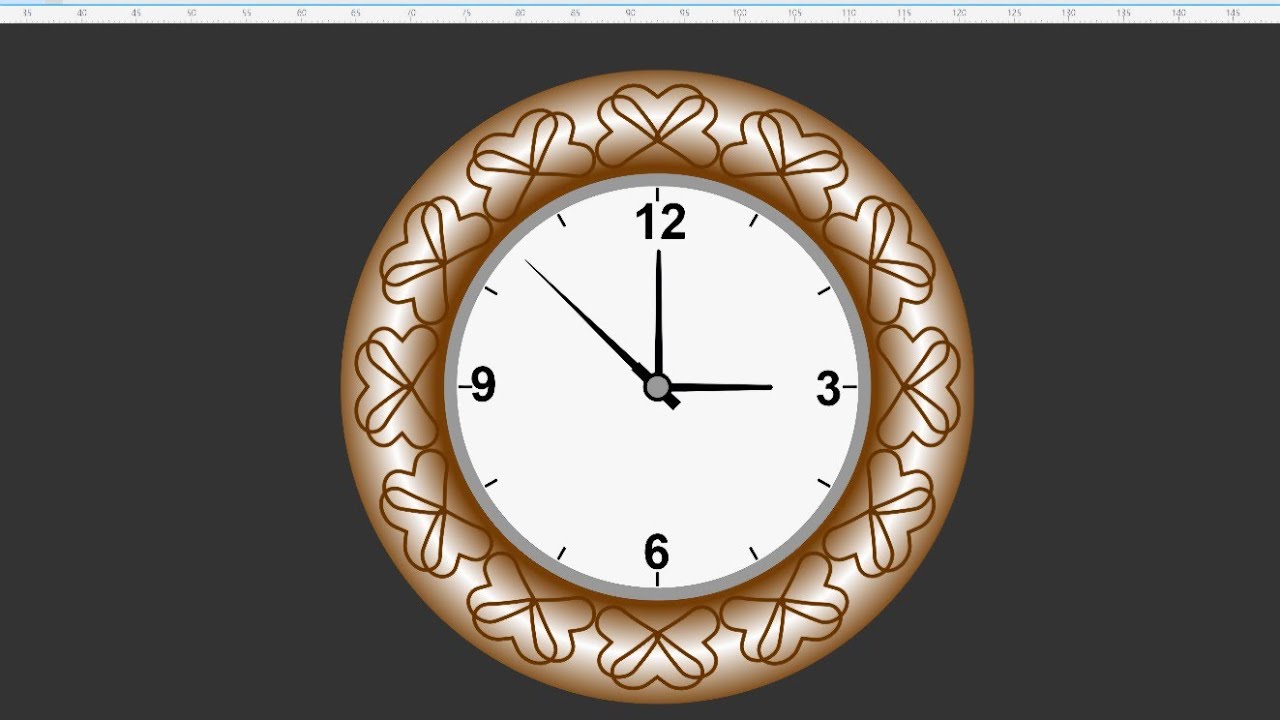 wall clock design in #coreldraw | 3D clock |#tutorial | Graphicdesign - YouTube
