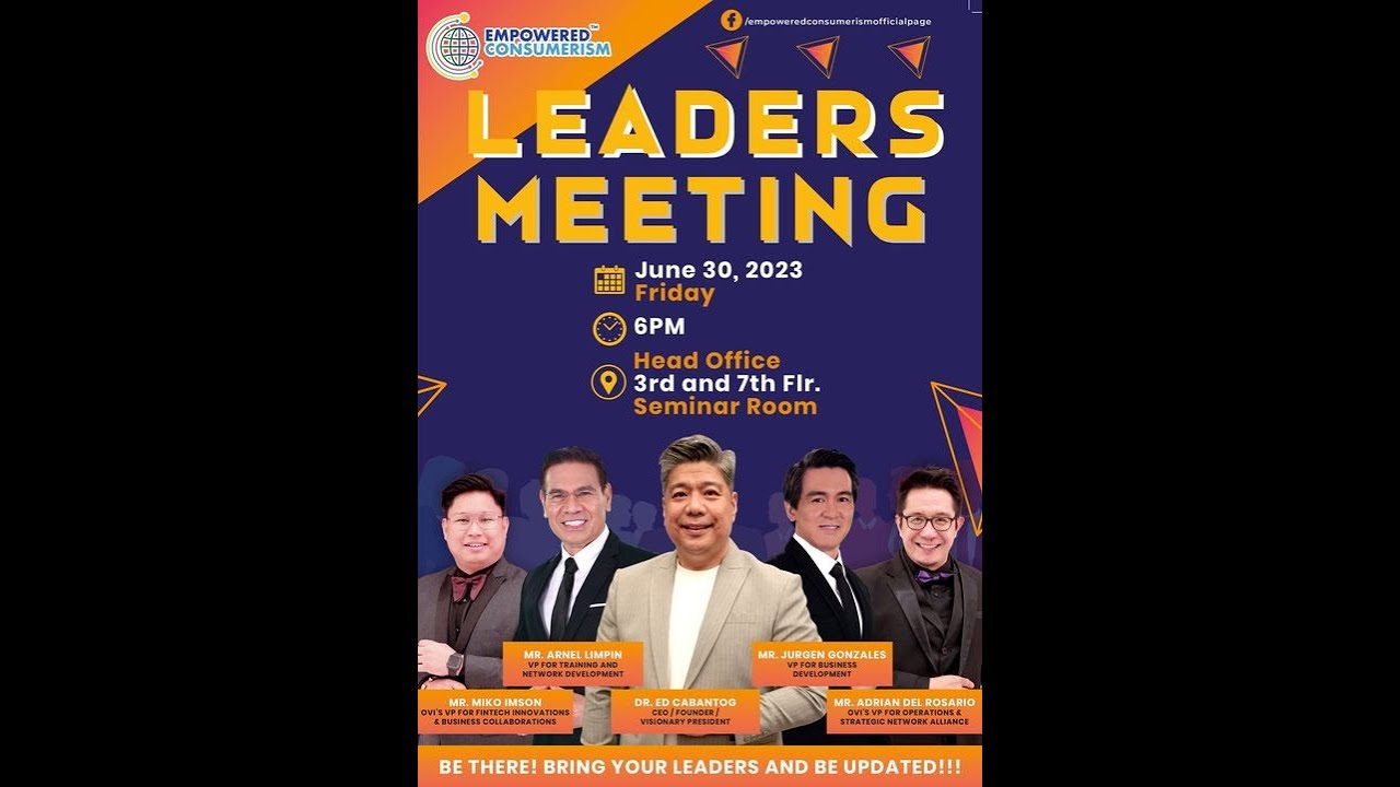 Empowered Consumerism Leaders meeting with Doc. Eduardo Cabantog - YouTube